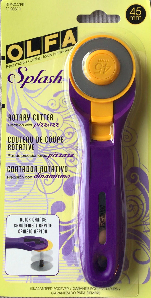 OLFA SPLASH ROTERY CUTTER - 45mm rotary cutting tool – Quilter's Nine Patch